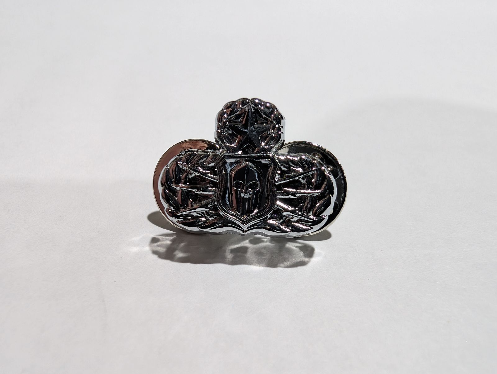 Cyber Defense Badge Master Mini Pin On Chrome State Guard